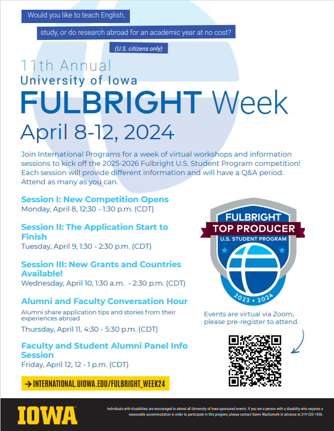 Fulbright Week | Office of Undergraduate Research - Office of the Vice President for Research ...